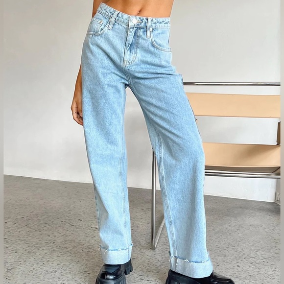 Princess Polly | Jeans | Princess Polly Straight Leg Jean Light Wash ...